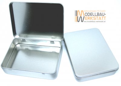 Blechdose 102x75x20mm mit Scharnierdeckel (1 Stück)
